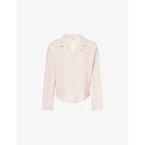 Lounge Crinkle Woven Pyjama Shirt - Pink
