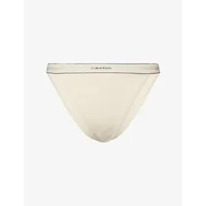 Calvin Klein Heritage Cotton Stretch Tanga Briefs - Oyster Gray