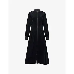 ME+EM Pleated-waist Cotton Corduroy Midi Dress