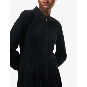 ME+EM Pleated-waist Cotton Corduroy Midi Dress