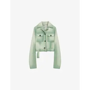 Loewe Notched-collar Cropped Leather Jacket