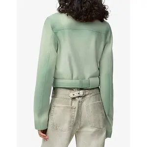 Loewe Notched-collar Cropped Leather Jacket