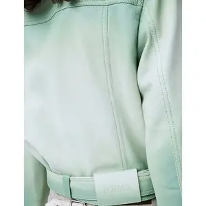Loewe Notched-collar Cropped Leather Jacket