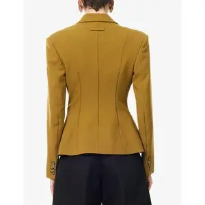 JEAN PAUL GAULTIER Notch-lapel Cinched Wool-blend Blazer