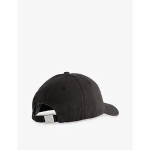Stone Island Brand-embroidered Cotton Baseball Cap - Black