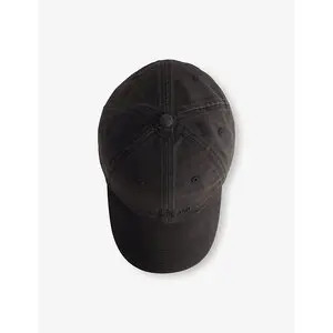 Stone Island Brand-embroidered Cotton Baseball Cap - Black