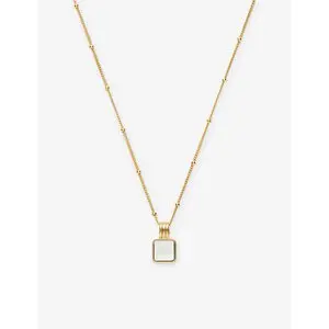 MISSOMA Lucy Williams X Square Mother-of-pearl Pendant Necklace - Gold
