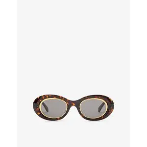 Loewe Oval-frame Acetate Sunglasses - Havana