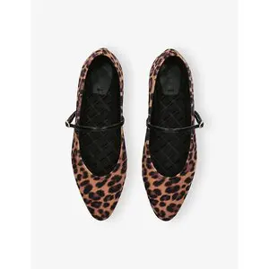 Aera Mina Leopard Velvet Ballerina Flats