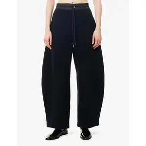 Sacai Drawstring Wide-leg Cotton-blend Jogging Bottoms