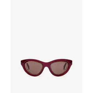 Loewe Mini Anagram Cat Eye Sunglasses - Milky Burgundy