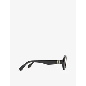 Loewe Mini Anagram Oval-frame Sunglasses - Black