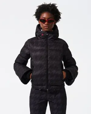 Perfect Moment Houndstooth Polar Flare Down Jacket