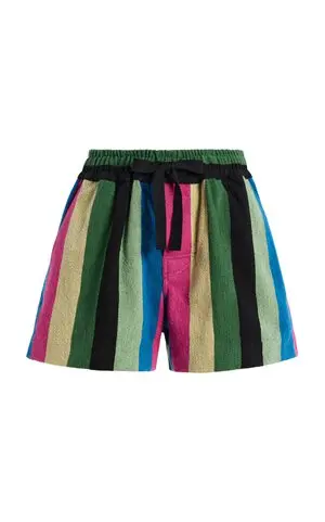 MARRAKSHI LIFE Striped Cotton Shorts - Multi