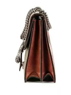 Gucci Floral Print Bag With Chain - Neutrals