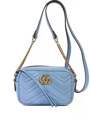 Gucci Chevron Shoulder Bag - Blue