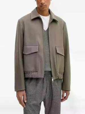 Barena Venezia Flap-pocket Zip-up Jacket - Grey