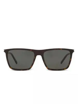 Saint Laurent Rectangle-frame Sunglasses - Brown