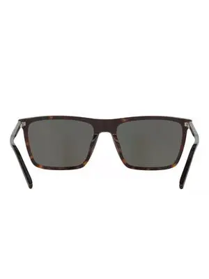 Saint Laurent Rectangle-frame Sunglasses - Brown