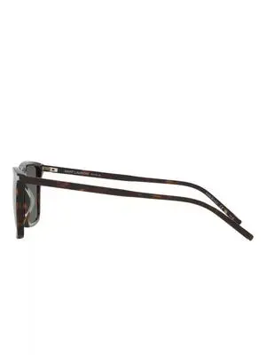 Saint Laurent Rectangle-frame Sunglasses - Brown