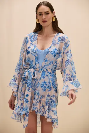 PatBO Eden Rock Seashell Short Robe
