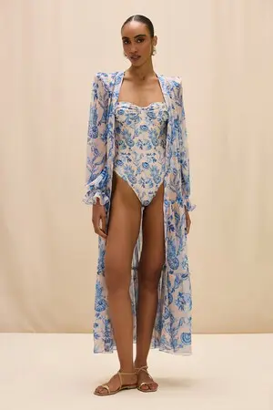 PatBO Eden Rock Seashell Long Robe