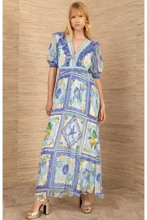 Hale Bob Lovisa Chiffon Maxi Dress - Blue