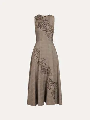 Oscar De La Renta Ivy Threadwork Cutout Dress