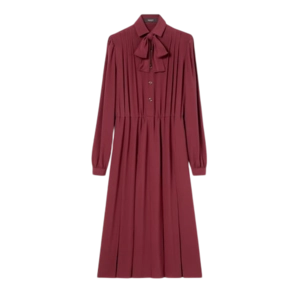 Gucci Silk Crêpe De Chine Dress - Bordeaux