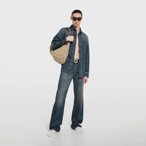 Gucci Washed Certified Cotton Denim Shirt - Blue