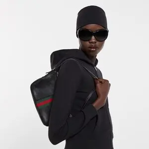 Gucci Lunetta Leather Crossbody Bag