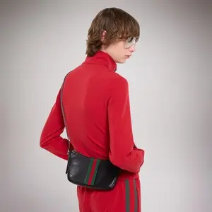 Gucci Lunetta Leather Crossbody Bag