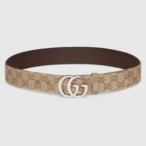 Gucci Flat Marmont Belt - Cream