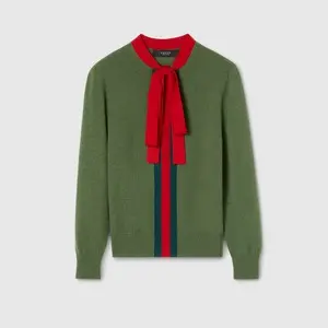 Gucci Knit Cashmere Sweater With Ribbon