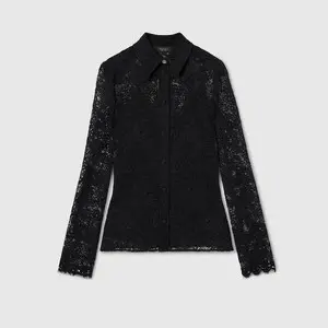 Gucci Gg Flower Stretch Lace Shirt