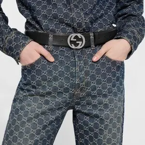 Gucci Gg Cotton Denim Jacquard Pants