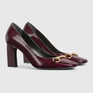 Gucci Signora Leather Pumps - Bordeaux
