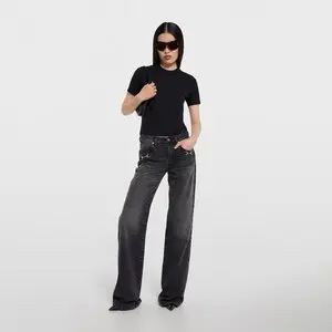 Gucci Cotton Denim Boot-cut Pants With Horsebit