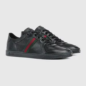 Gucci Leather Low-top Sneaker - Black