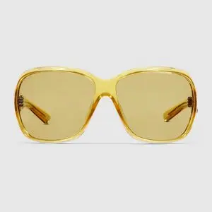 Gucci Square Frame Sunglasses - Yellow