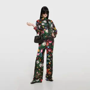 Gucci Printed Silk Twill Pants