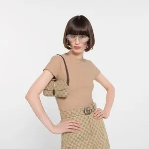 Gucci Jackie Small Shoulder Bag Gg Canvas - Beige