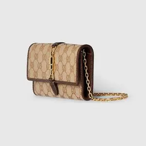 Gucci Jackie Wallet On Chain Gg Canvas