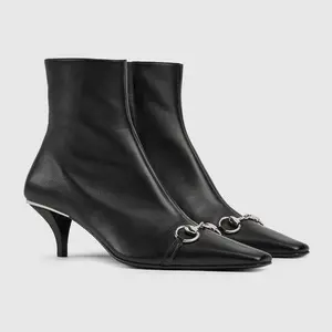 Gucci Leather Bootie With Horsebit