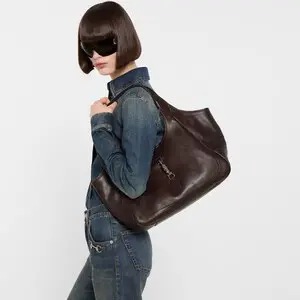 Gucci Mercato Medium Leather Tote - Brown
