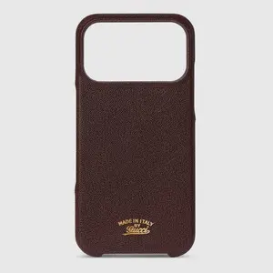 Gucci Case For Iphone 17 Pro Max Leather - Brown