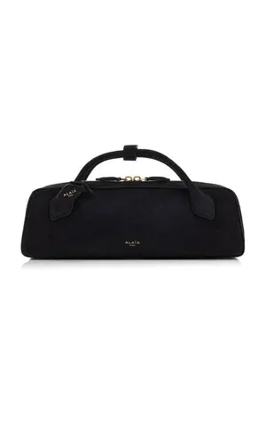 Alaïa Le Teckel Suede Clutch - Black