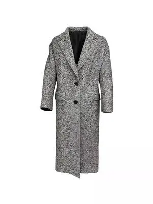 Tagliatore Carine Herringbone Button Coat - Grey