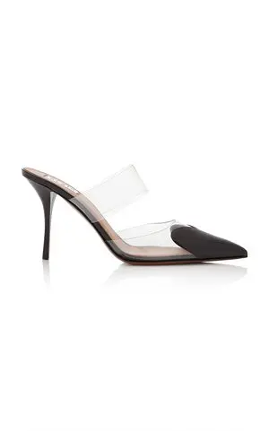 Alaïa Le Coeur Pvc And Leather Mules - Red