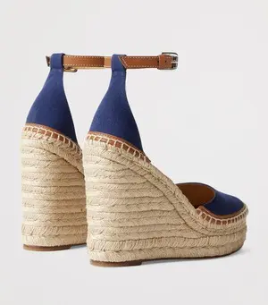 Ralph Lauren Canvas Parson Wedge Espadrilles